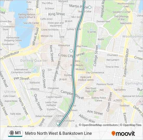 M1 Route: Schedules, Stops & Maps - Central (Updated)