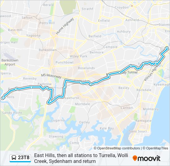 23T8 Route: Schedules, Stops & Maps - Sydenham Station: Stand A (Updated)