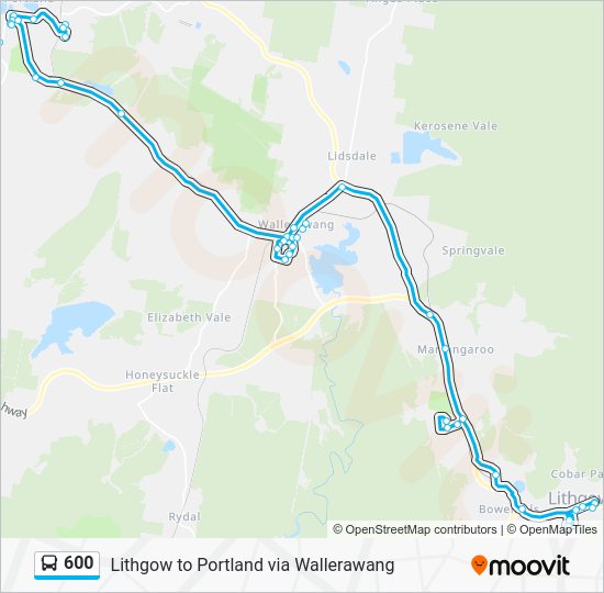 600 Route: Schedules, Stops & Maps - Lithgow (Updated)