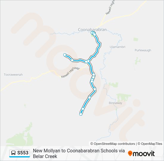 S553 Route: Schedules, Stops & Maps - New Mollyan (Updated)
