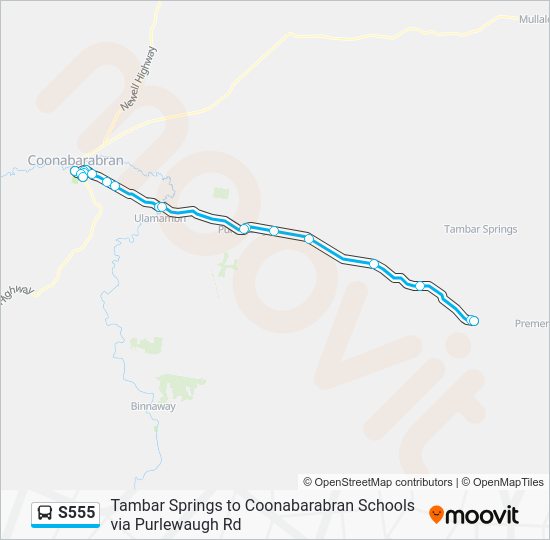 s555 Route: Schedules, Stops & Maps - Tambar Springs (Updated)
