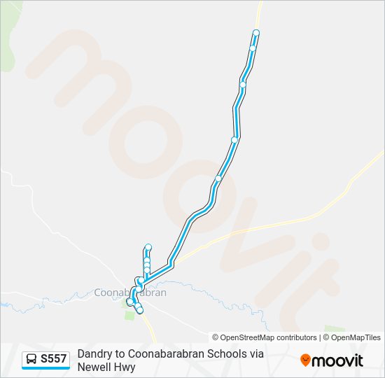 S557 Route: Schedules, Stops & Maps - Coonabarabran Schools (Updated)