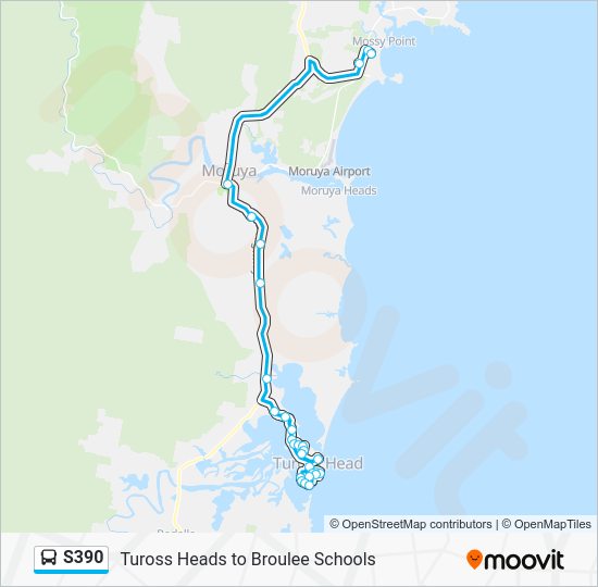 S390 Route: Schedules, Stops & Maps - Tuross Heads (Updated)