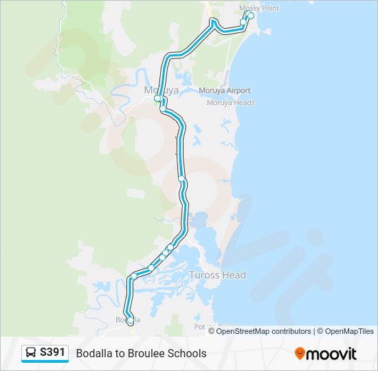 s391 Route: Schedules, Stops & Maps - Bodalla (Updated)