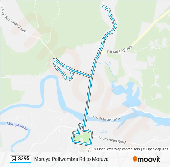 S395 Route: Schedules, Stops & Maps - Moruya Pollwombra Rd (Updated)