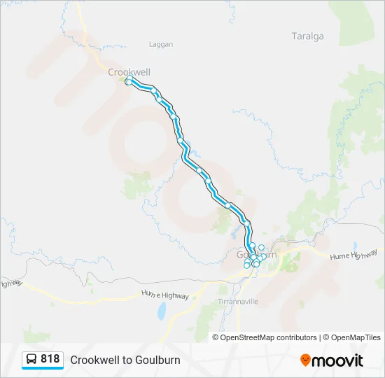 818 Route: Schedules, Stops & Maps - Crookwell (Updated)