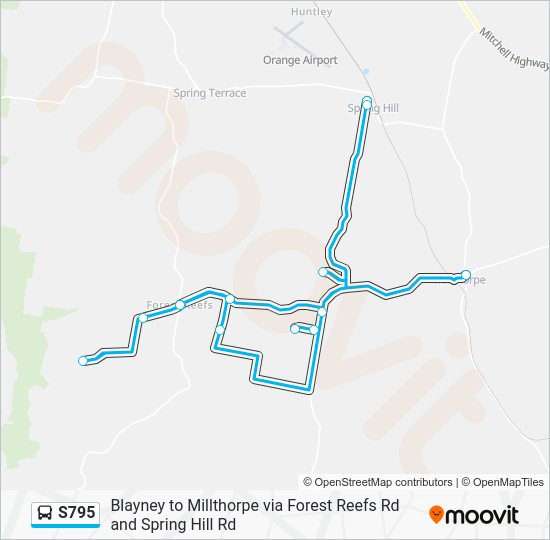 s795 Route: Schedules, Stops & Maps - Millthorpe (Updated)