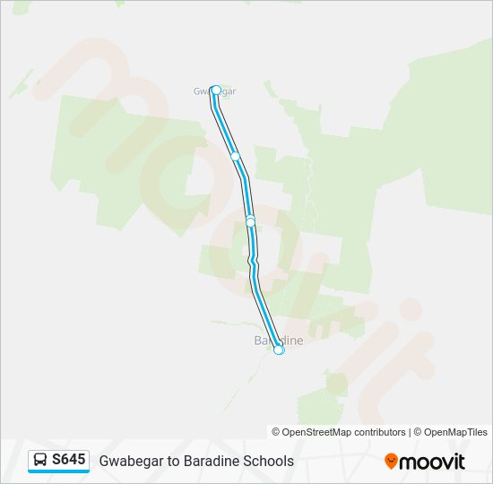 s645 Route: Schedules, Stops & Maps - Gwabegar (Updated)