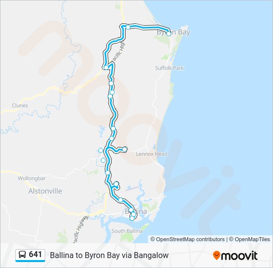 641 Route: Schedules, Stops & Maps - Byron Bay (Updated)