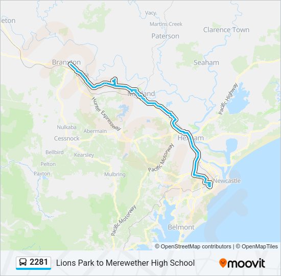 2281 Route: Schedules, Stops & Maps - Merewether HS (Updated)