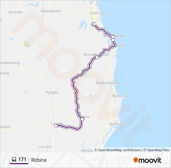 171 Route: Schedules, Stops & Maps - Robina (Updated)