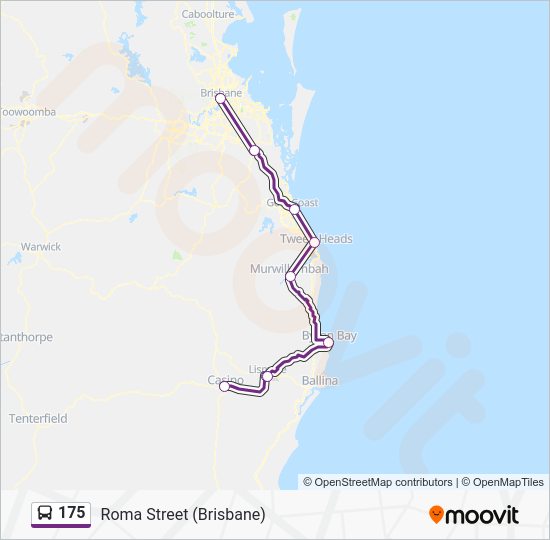 Línea 175: horarios, paradas y mapas - Roma Street (Brisbane) (Actualizado)