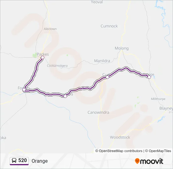 520 Route: Schedules, Stops & Maps - Orange (Updated)