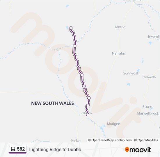582 Route: Schedules, Stops & Maps - Dubbo (Updated)