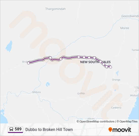 589 Route: Schedules, Stops & Maps - Broken Hill Town (Updated)