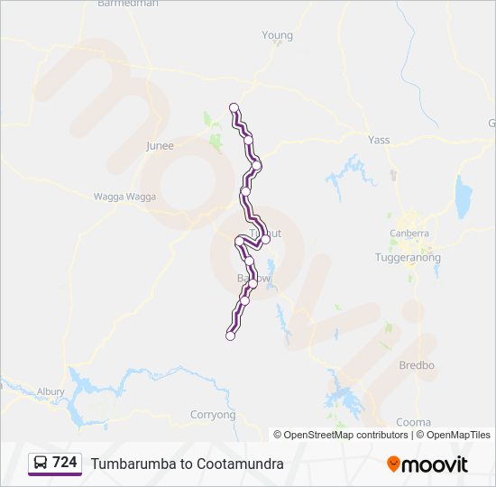 724 Route: Schedules, Stops & Maps - Cootamundra (Updated)