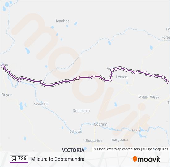 726 Route: Schedules, Stops & Maps - Cootamundra (Updated)