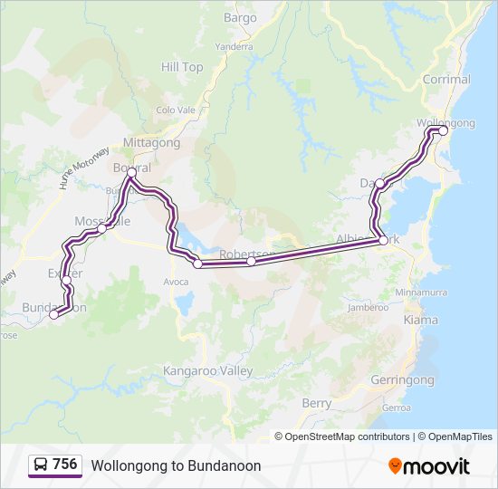 Línea 756: horarios, paradas y mapas - Bundanoon (Actualizado)