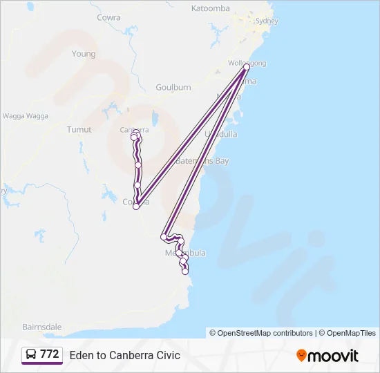 772 Route: Schedules, Stops & Maps - Canberra Civic (Updated)