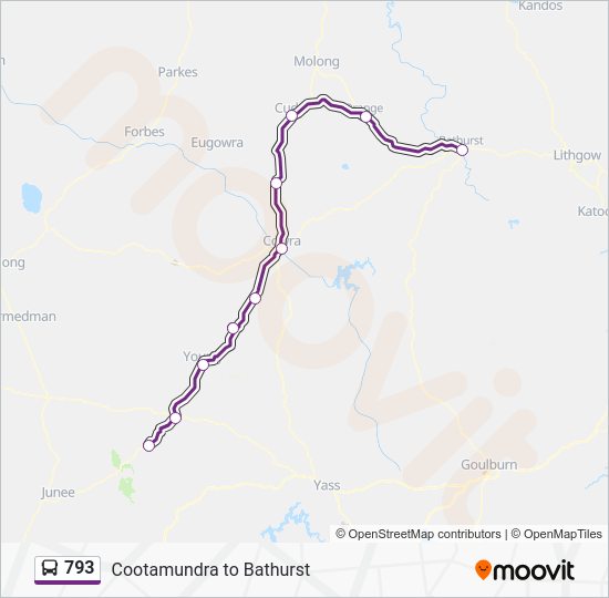 793 Route: Schedules, Stops & Maps - Bathurst (Updated)