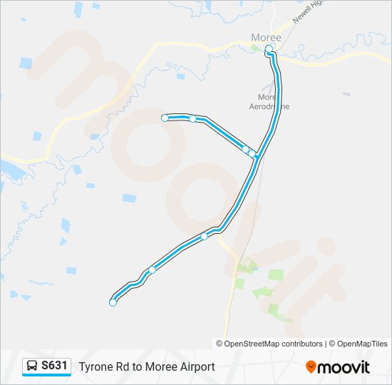 s631 Route: Schedules, Stops & Maps - Moree Airport (Updated)