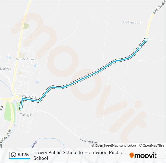 s925 Route: Schedules, Stops & Maps - Cowra Schools (Updated)