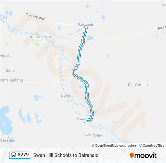 s279 Route: Schedules, Stops & Maps - Swan Hill Schools (Updated)