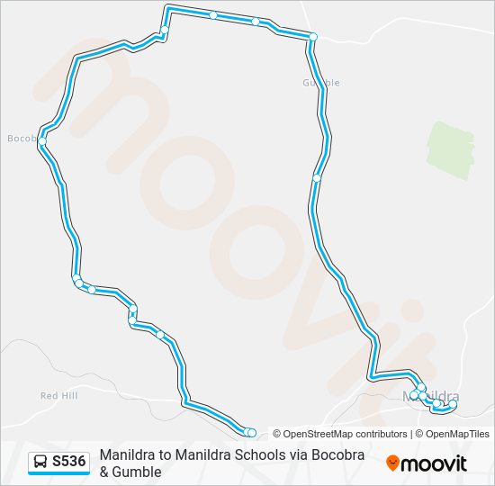Línea s536: horarios, paradas y mapas - Manildra Public Schoo (Actualizado)