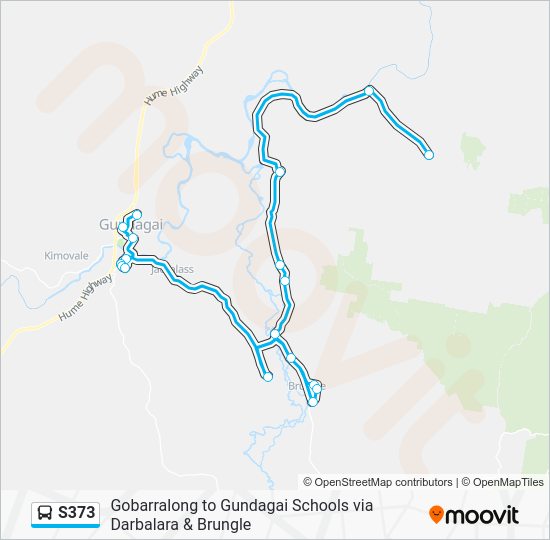 s373 Route: Schedules, Stops & Maps - Gundagai Schools (Updated)