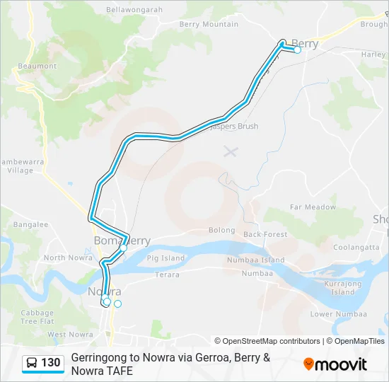 130 Route: Schedules, Stops & Maps - Berry (Updated)