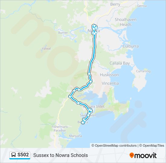 S502 Route: Schedules, Stops & Maps - Nowra (Updated)