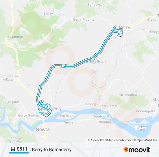 s511 Route: Schedules, Stops & Maps - Bomaderry PS (Updated)