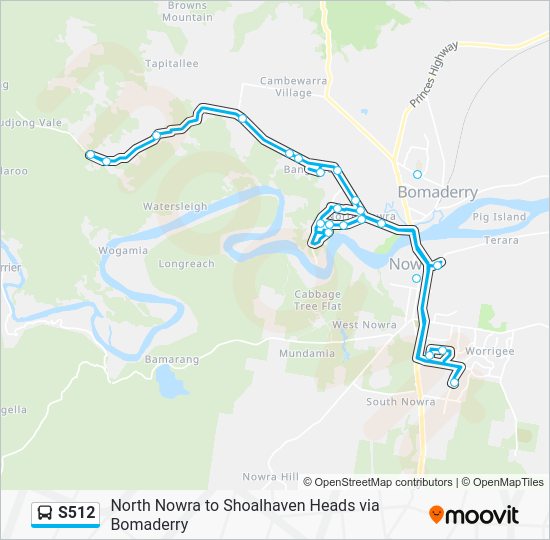 S512 Route: Schedules, Stops & Maps - Nowra HS (Updated)
