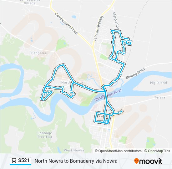 S521 Route: Schedules, Stops & Maps - Nowra Schools (Updated)
