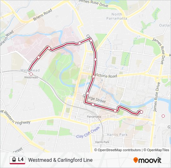 Línea L4: horarios, paradas y mapas - Westmead (Actualizado)