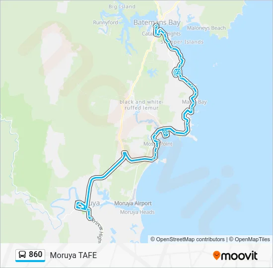 860 Route: Schedules, Stops & Maps - Moruya TAFE (Updated)