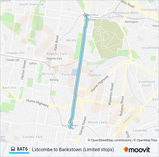 8at6 Route: Schedules, Stops & Maps - Lidcombe (Updated)