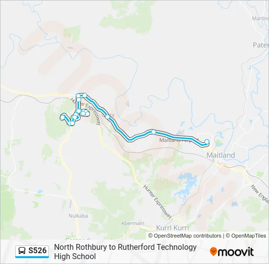 S526 Route: Schedules, Stops & Maps - Rutherford Technology (Updated)