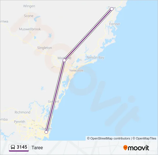 3145 Route: Schedules, Stops & Maps - Taree (Updated)