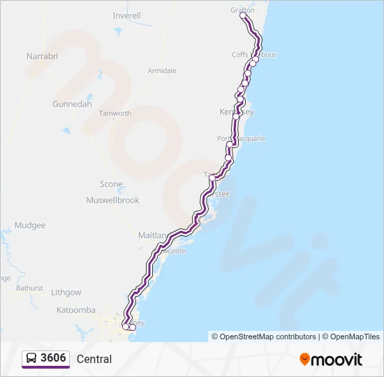 3606 Route: Schedules, Stops & Maps - Central (Updated)
