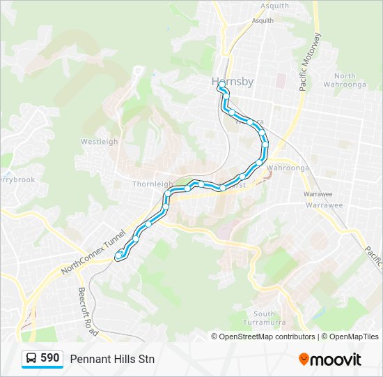 590 Route: Schedules, Stops & Maps - Hornsby Station (Updated)