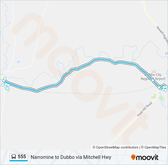 555 Route: Schedules, Stops & Maps - Narromine (Updated)