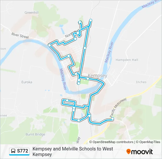 S772 Route: Schedules, Stops & Maps - South Kempsey (Updated)