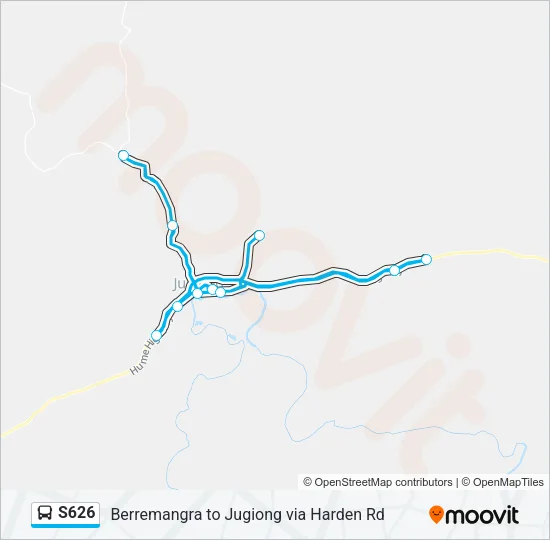 S626 Route: Schedules, Stops & Maps - Jugiong (Updated)