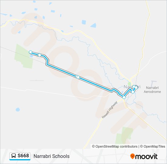 S668 Route: Schedules, Stops & Maps - Narrabri Schools (Updated)