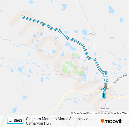 s663 Route: Schedules, Stops & Maps - Moree Schools (Updated)