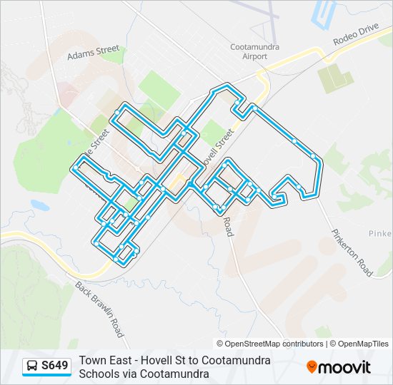 s649 Route: Schedules, Stops & Maps - Cootamundra Schools (Updated)