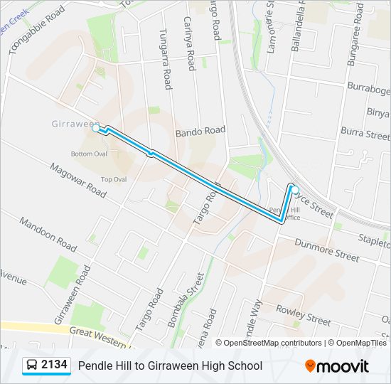 Línea 2134: horarios, paradas y mapas - Girraween HS (Actualizado)