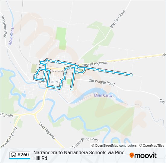 S260 Route: Schedules, Stops & Maps - Narrandera Schools (Updated)