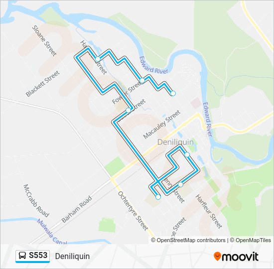 S553 Route: Schedules, Stops & Maps - Deniliquin (Updated)